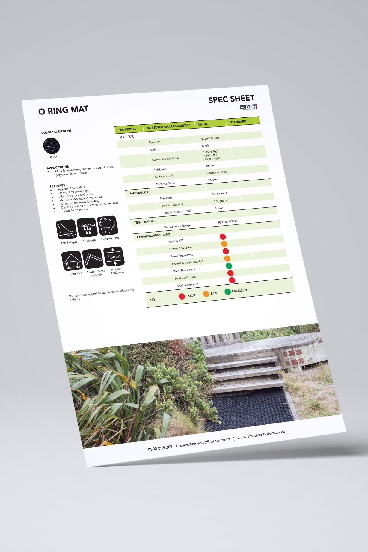 O Ring Mat Spec Sheet – AMS Distributors