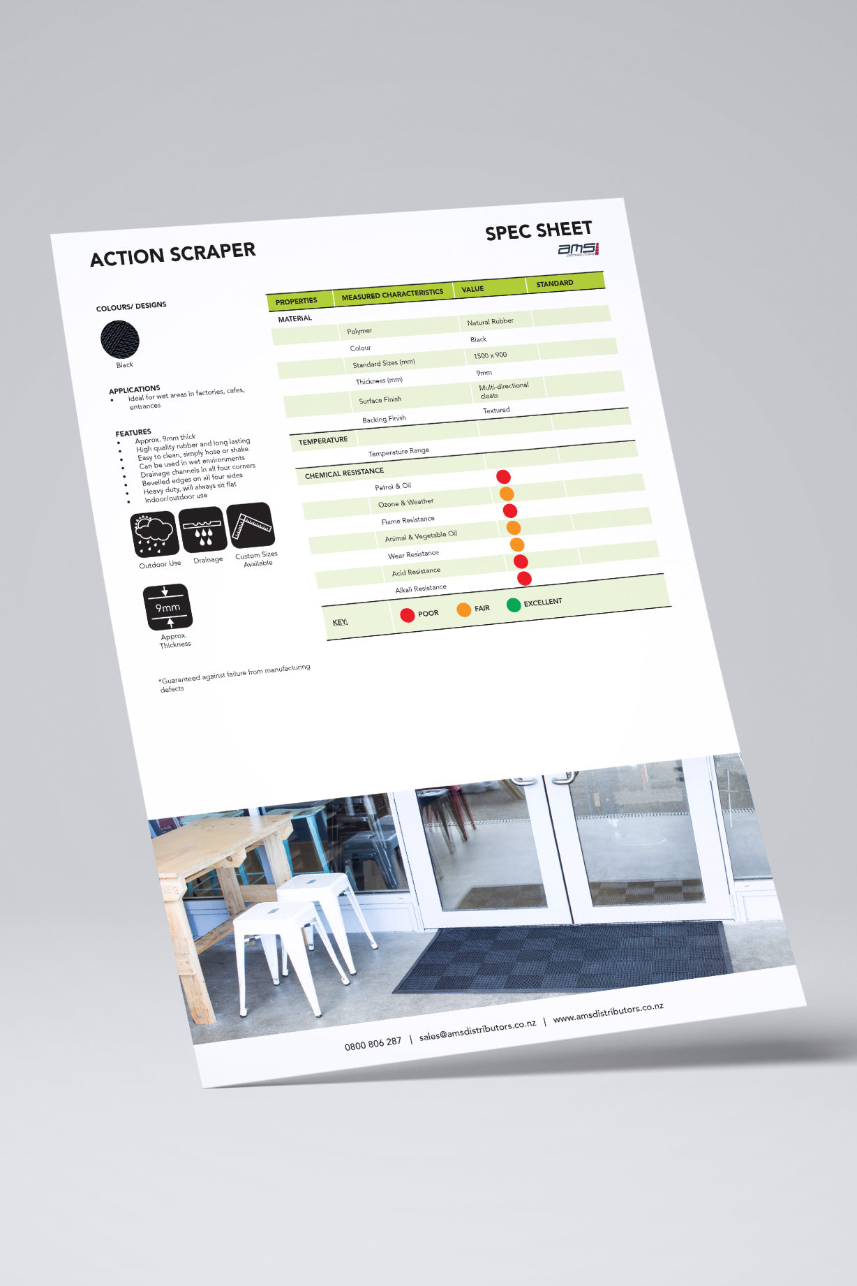 Action Scraper Mat Spec Sheet – AMS Distributors