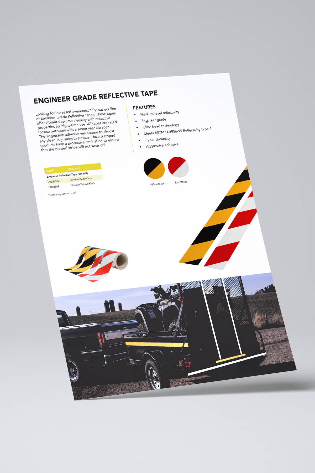 Engineer Grade Reflective Tape – Article – AMS Distributors