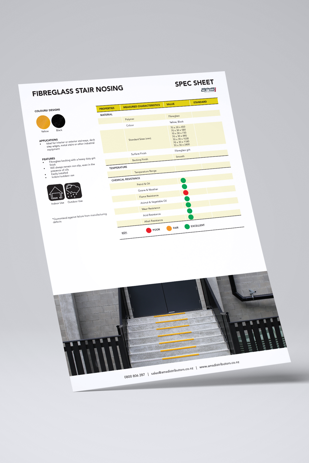 Fibreglass Floor Grit Panel Spec Sheet – Article – AMS Distributors
