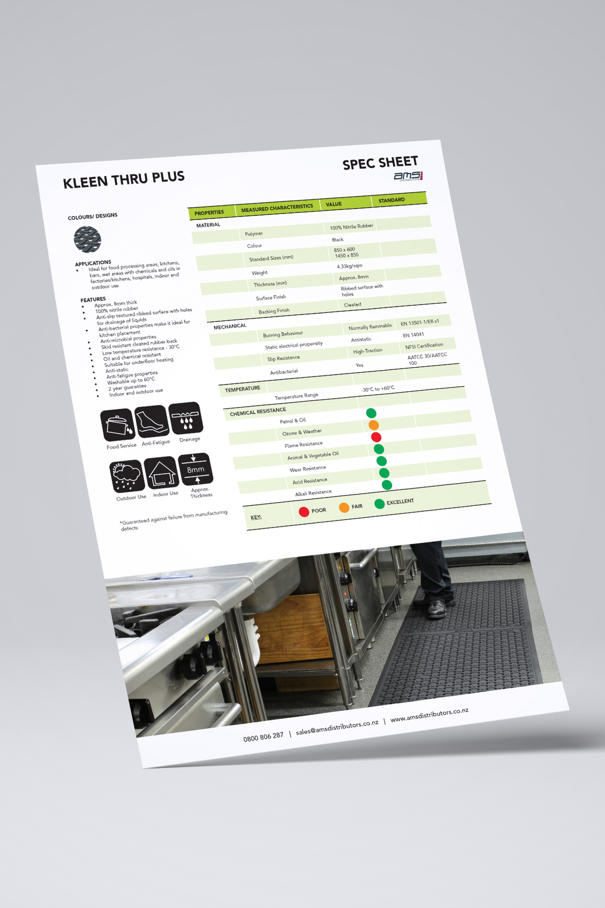 Kleen Thru Plus Mat Spec Sheet – Article – AMS Distributors