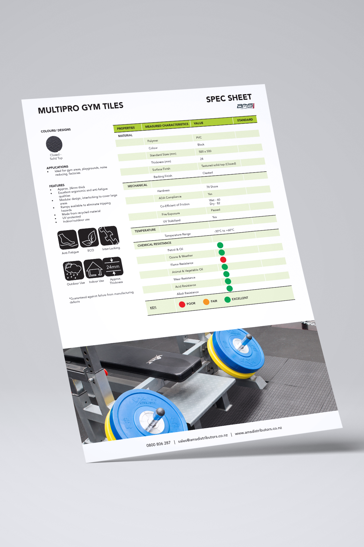 Prestige Plus Mat Spec Sheet – Article – AMS Distributors