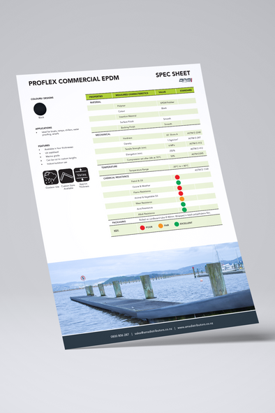 Proflex Commercial EPDM Rubber Spec Sheet – Article – AMS Distributors